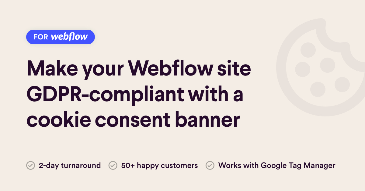 Webflow Cookie Consent Banner (GDPR-Compliant)